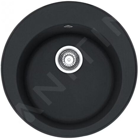 Franke Rondo - Évier en fragranit, ROG 610, 510 mm, rond, onyx 114.0283.879