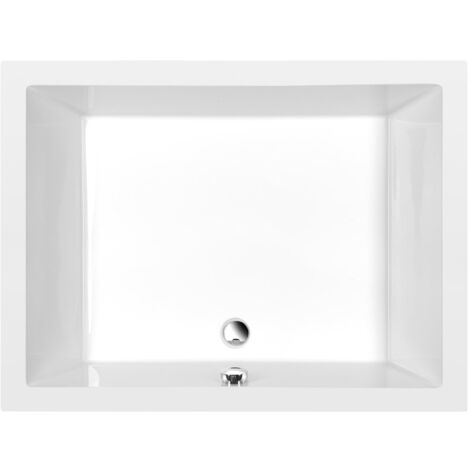 DEEP Rectangle Shower Tray avec Support. Cadre 120x90x26cm, Blanc