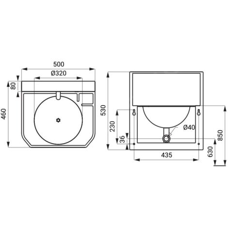 Sanela Lavabos en inox - Lavabo suspendu en inox avec appareil ALS, 24V ...