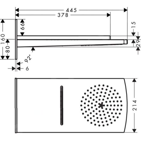 Hansgrohe Raindance - Douche de tête Rainfall 180, 2 jets, blanc/chrome ...