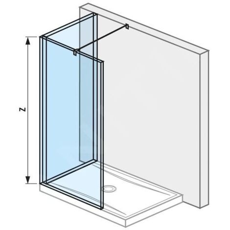 Jika Pure - Paroi de douche Walk in L en deux parties 1400x900 mm, Jika ...