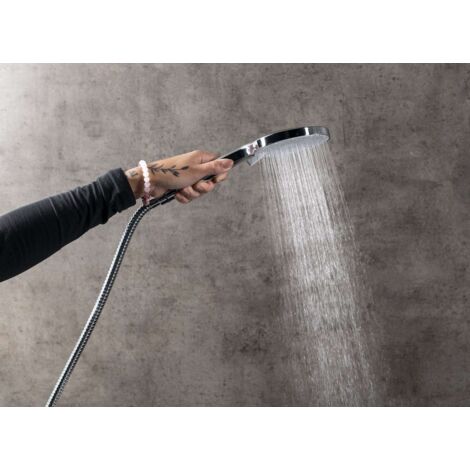 Sapho Douches - Pommeau de douche, 3 jets, noir mat SK879B