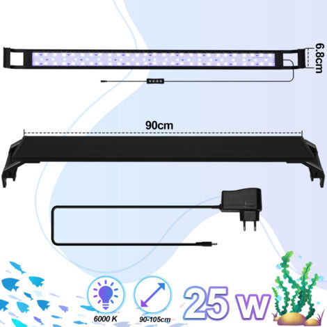 SWANEW 90-110cm, luce dell'acquario del LED, luce del serbatoio di ...