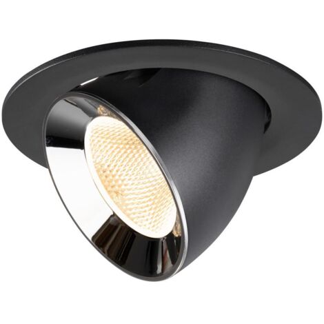 Spot encastré Numinos Gimble L noir/chrome 2700K - 20 deg - 1009705