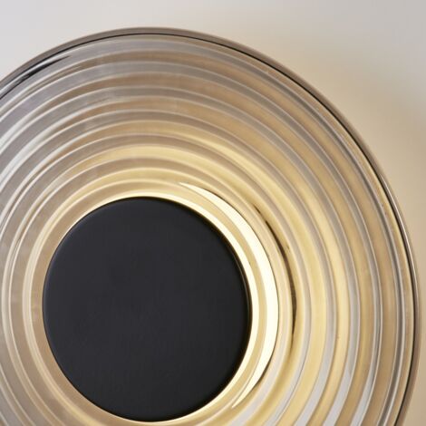 Applique murale Cleo verre noir et fumé - 32210SM