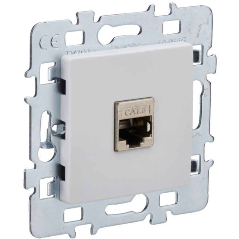 Prise RJ45 Encastrable Di-Line - Blanc - INVENTIV'