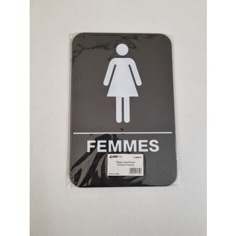 Plaque Signalétique Toilettes Femmes - ELAMI - Plastique