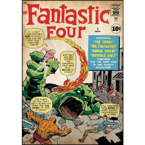 Poster Repositionnable Marvel Fantastic Four Sticker Mural