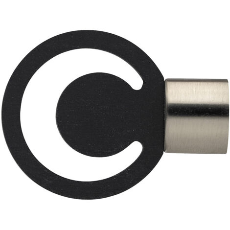 1 Embout Club - Noir Mat - Diamètre 28