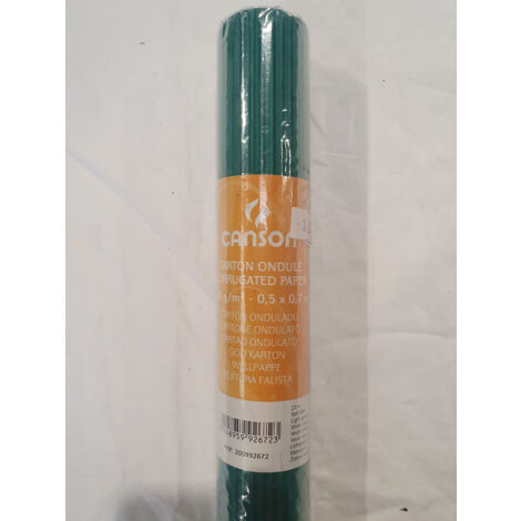 Canson - Rouleau Carton Ondulé Vert 50 x 70 cm