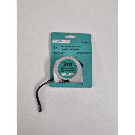 Mètre ruban ELAMI 3m - Chromé, précis et résistant