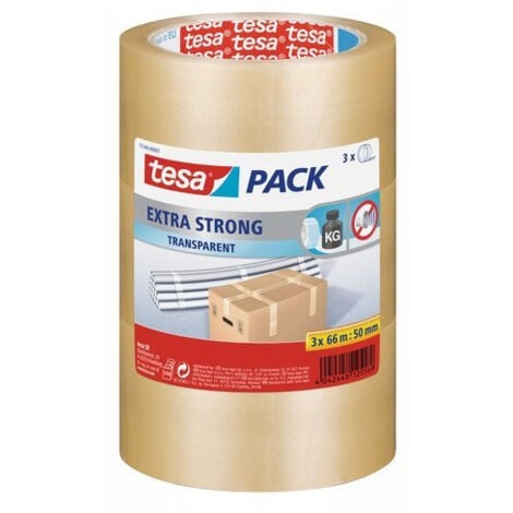Ruban tesa Pack Extra Strong Transparent - 3x66m