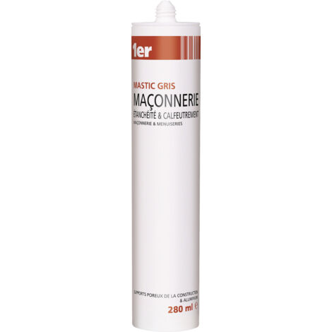 Mastic Maçonnerie Acrylique Gris 1er Prix - 280 ml