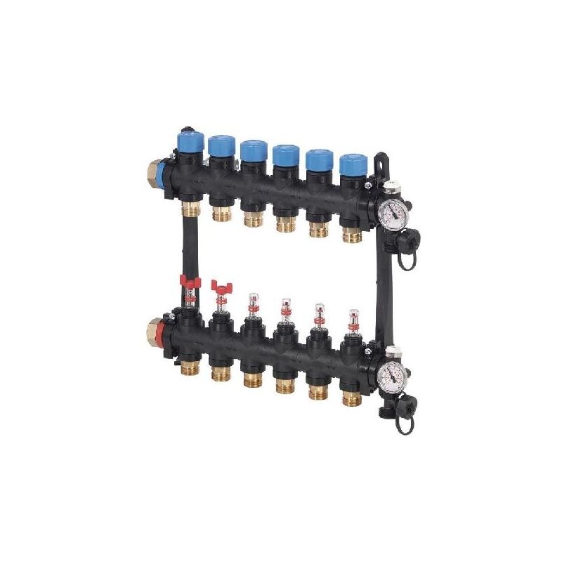 Collecteur vario mâle avec débitmètre FM - UPONOR Dimensions : Ø3/4" (5 ...