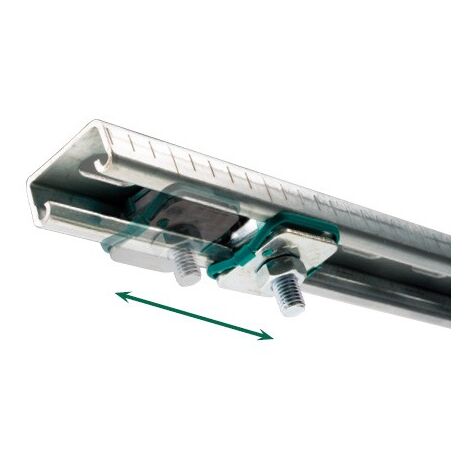 Rail de fixation (PG) BIS RapidStrut® - WALRAVEN Dimensions : 41x21x2,5 mm