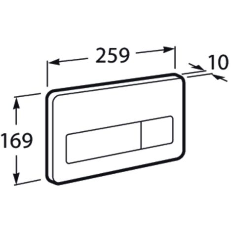 PL3 PRO DUAL (ONE) IN-WALL drive plate - ROCA