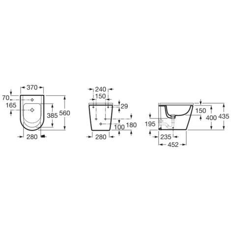 Bidet mural en porcelaine ROUND INSPIRA - ROCA Couleur : Beige