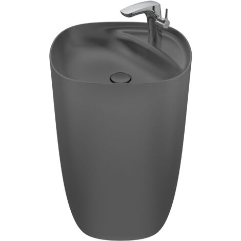FINECERAMIC® BEYOND lavabo totem - ROCA Couleur : Onyx