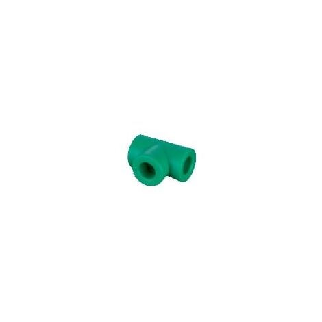 Tee green pipe - AQUATHERM Dimensions : 90x40x90 mm