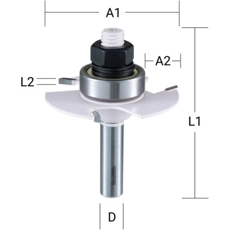 Fraise à rainurer Makita à disque Ø 40 mm Ø 40 mm - 8 mm de queue - 4 ...