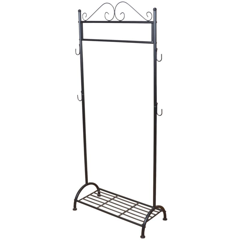 Perchero/zapatero de hierro con 4 ganchos MED05030