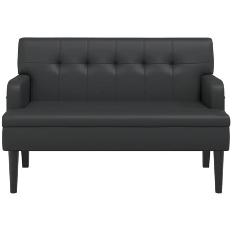 Banco sofá banco con respaldo acolchado 112 x 65,5 x 75 cm en patas de ...
