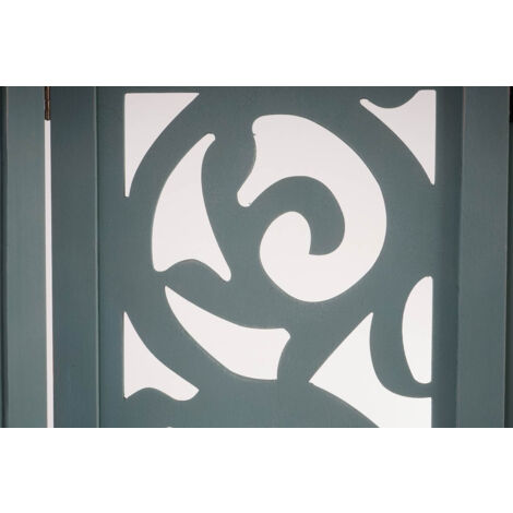 Biombo de madera verde 4 paneles 170x160cm PAR04034