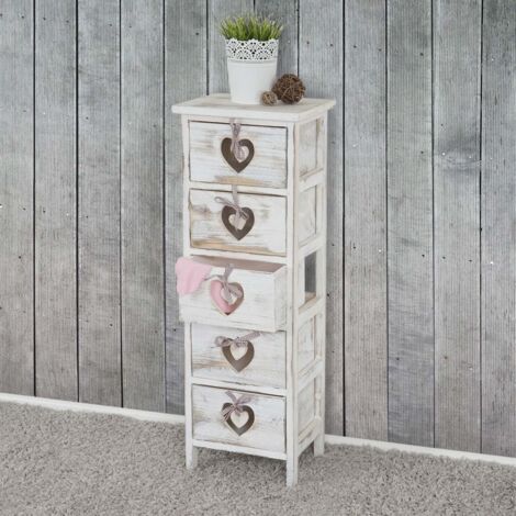 Cómoda pequeña mueble de almacenaje 5 cajones con estampado de ...