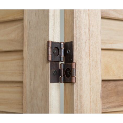 Biombo plegable de madera 4 paneles 160x170 cm PAR06065