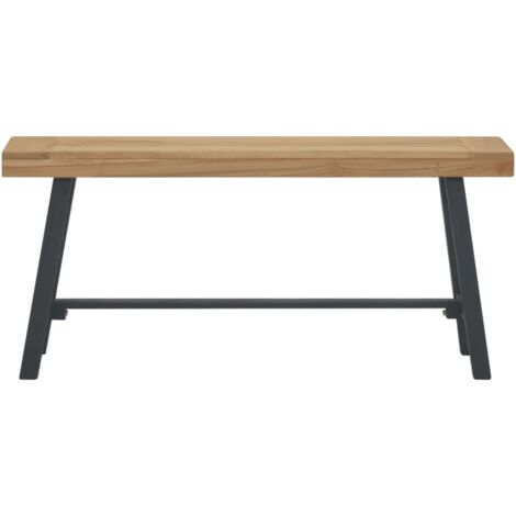 Banco de diseño rústico asiento 110 cm en madera maciza de teca marrón ...