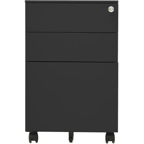 Cajoneras mueble de oficina con ruedas 3 cajones 39 x 45 x 60 cm acero ...