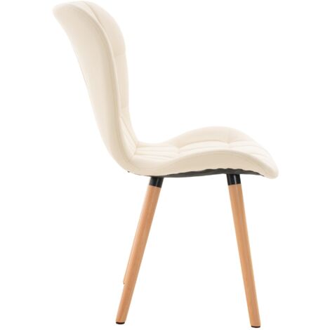 Silla de comedor x1 respaldo alto costura decorativa asiento PVC color ...
