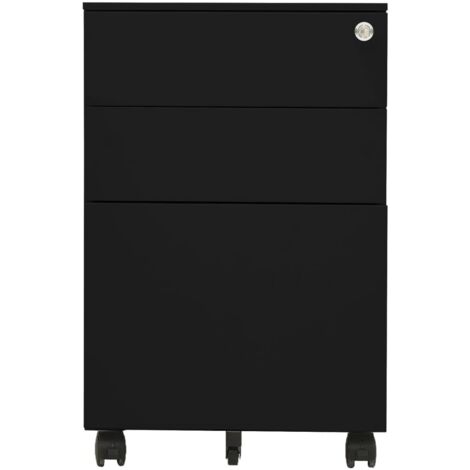 Cajonera mueble de oficina con ruedas con 3 cajones 39 x 45 x 60 cm en ...