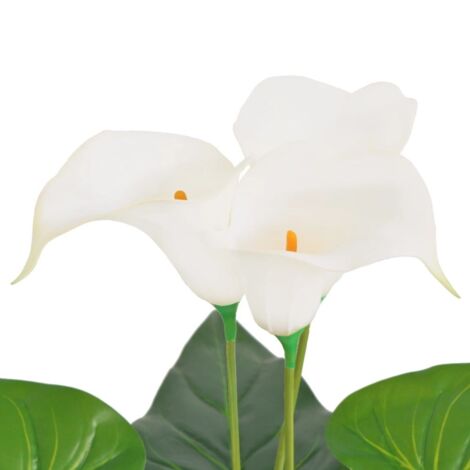 Planta artificial con maceta cala 45 cm blanca DEC021924