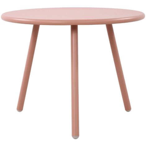 Mesa de centro redonda para interior y exterior de polipropileno rosa Ø ...
