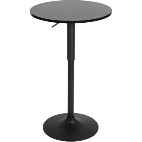 Mesa de bar regulable en altura Ø60 cm – Tablero redondo de madera ...