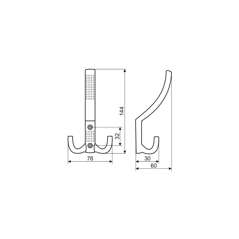 Cintre WP11, chrome satiné