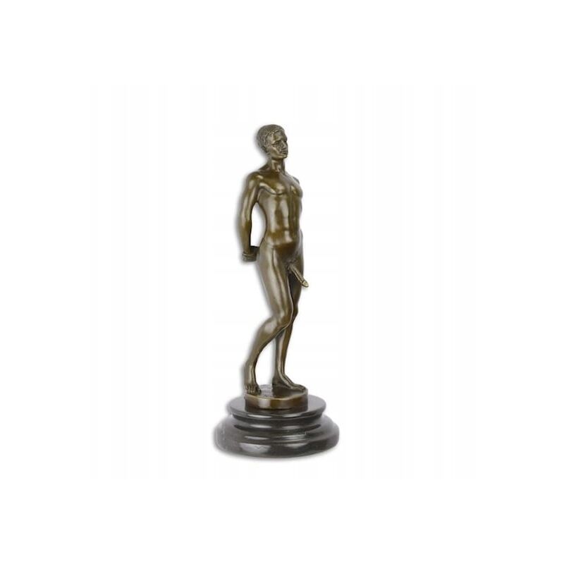 Sculpture en bronze d'un homme nu Homme nu déshabillé