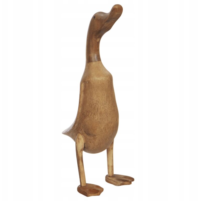Magnifique canard en bois de style rustique 45 cm
