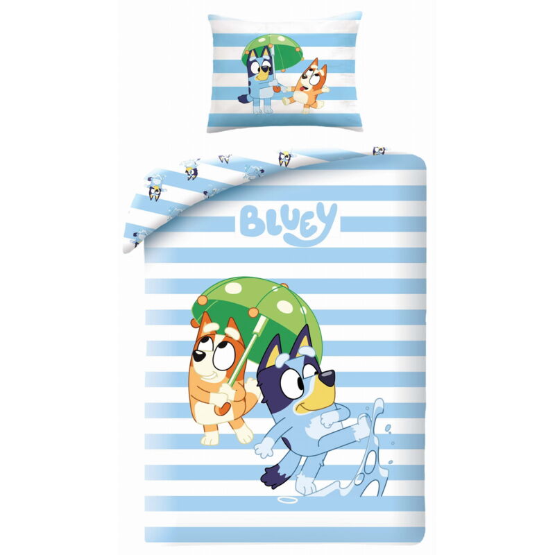 Parure de lit en coton 140x200 Bluey Blue Dog HIT