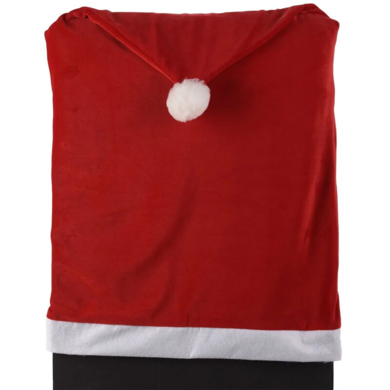 Housse de chaise Noël rouge 75 cm