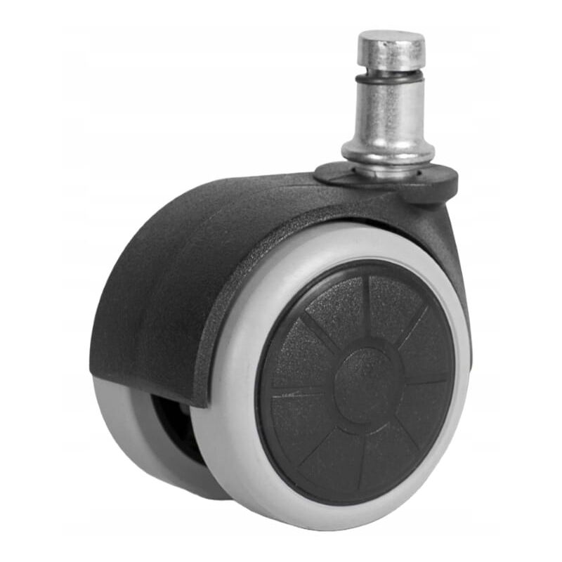 Roulette de meuble avec axe de 11 mm, pivotante, sans frein, 50 mm, 50 kg