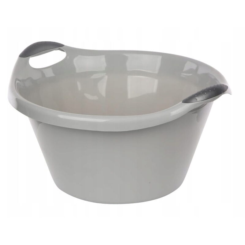 Grand bac à linge en plastique 15l 44 cm gris