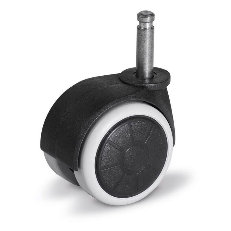 Roulette de meuble avec axe de 10 mm, pivotante, sans frein, 50 mm, 50 kg