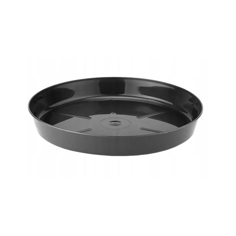 Support pour pot de fleurs noir 23,4 x 3,4 m Plastique brillant