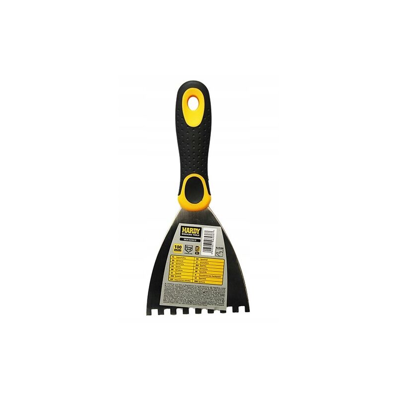 Spatule de chantier crantée en acier inoxydable, 10 cm, 6 mm