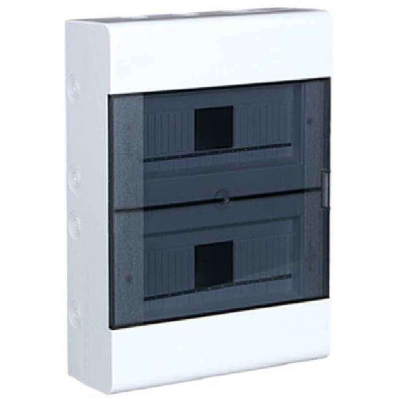 Tableau de distribution modulaire 2x12 en saillie transparent N+PE SRn ...