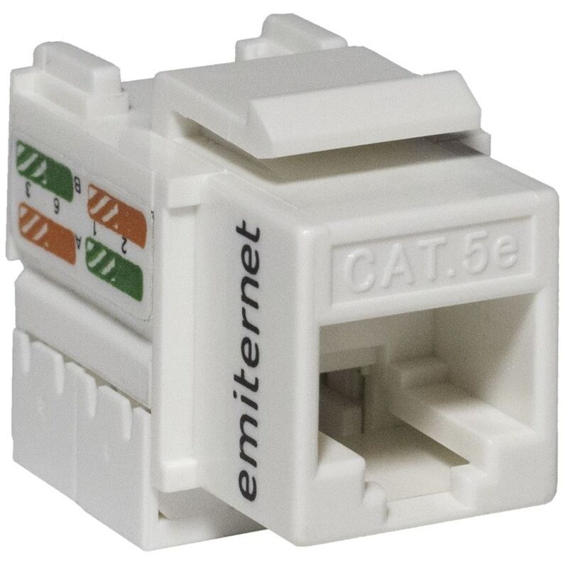Prise de communication de données RJ45 UTP cat. 5e, Keystone blanc ...