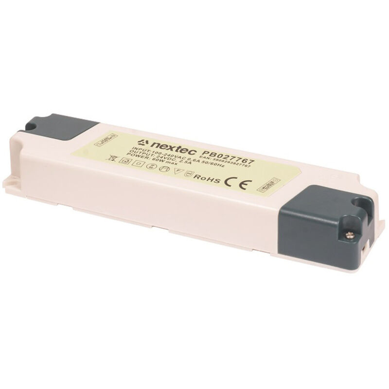 Alimentation pour montage LED ECONOMY / IP40 / 24 V / 2,5 A / 60 W