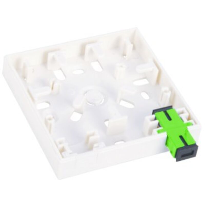 Prise murale FTTH 2C (2xSC simplex / 2xLC duplex) sans adaptateurs ALANTEC